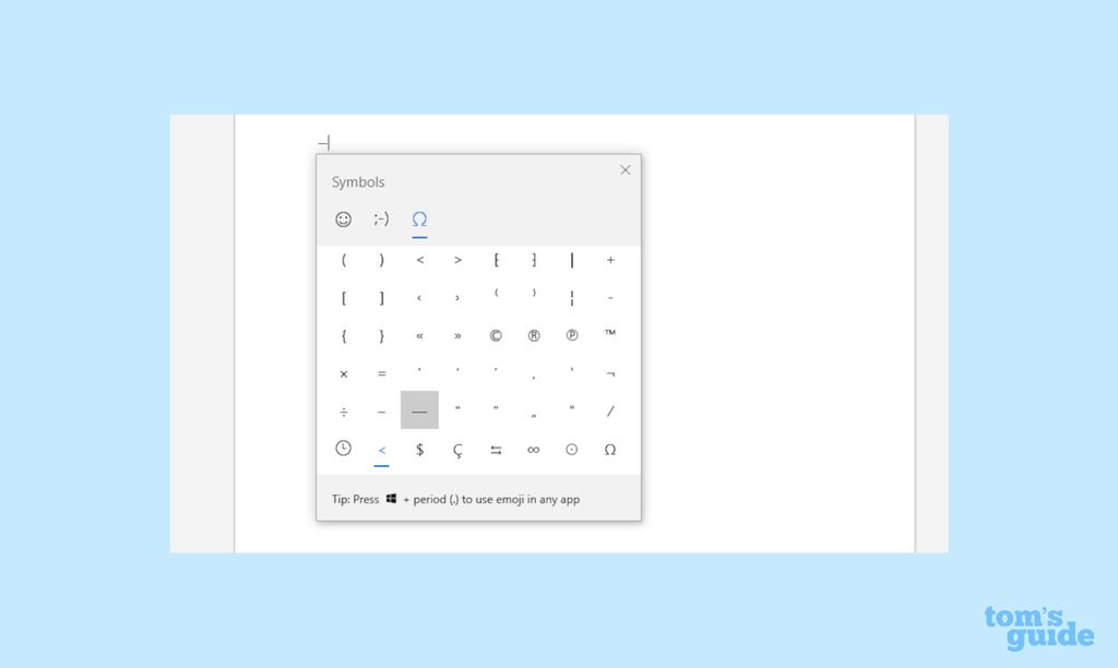 How to type an em dash in Windows and macOS | Tom's Guide