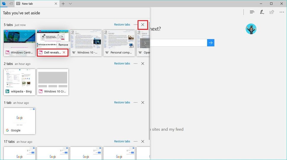 How to manage tabs on Microsoft Edge on the Windows 10 Creators Update ...