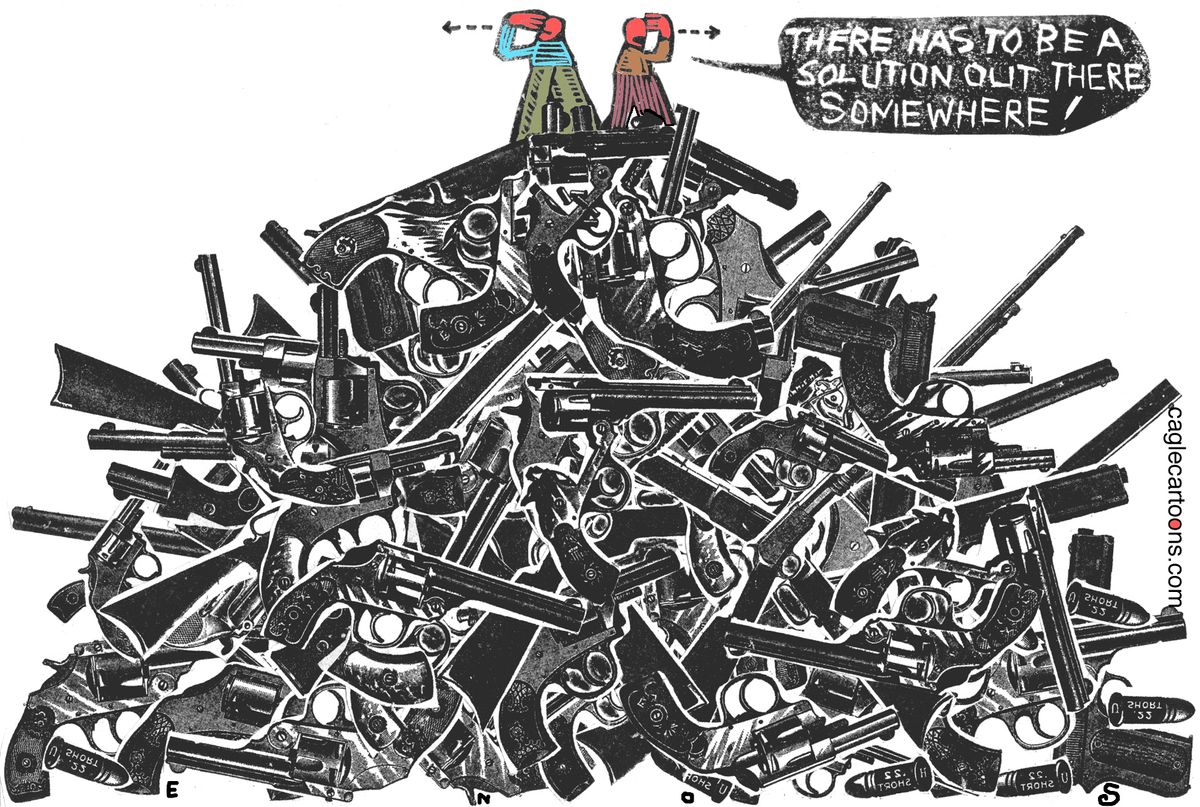 Editorial cartoon U.S. Gun Violence Solution | The Week