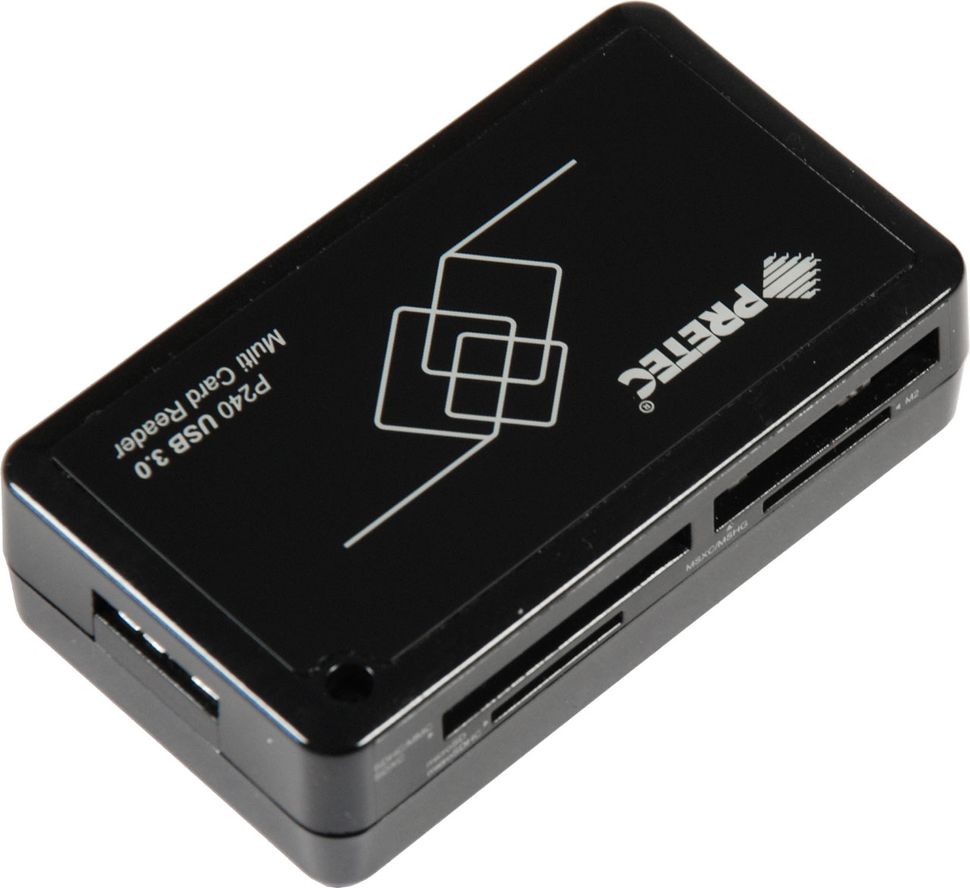 USB 3.0 Card Reader: Pretec P240 - 10 SDXC/SDHC Memory Cards, Rounded ...