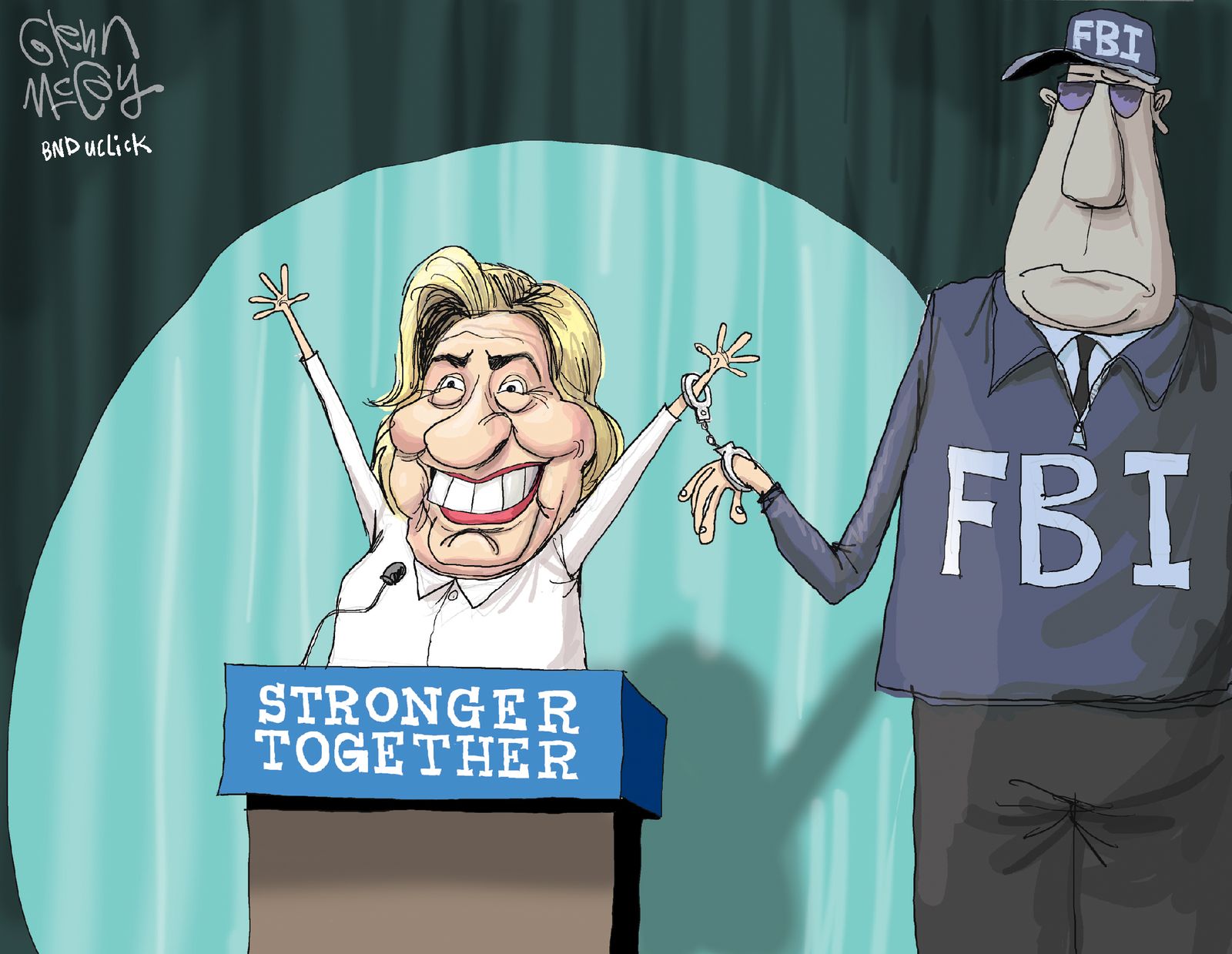 Political cartoon U.S. Hillary Clinton FBI | The Week
