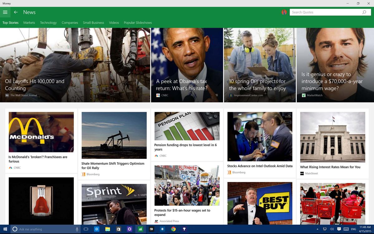 Windows 10 build 10056 unveils updated MSN apps with new UI and ...