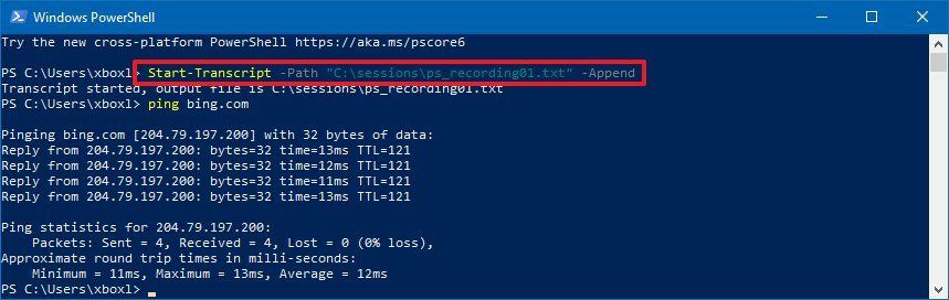 How To Record A Powershell Command Session On Windows 10 Windows Central