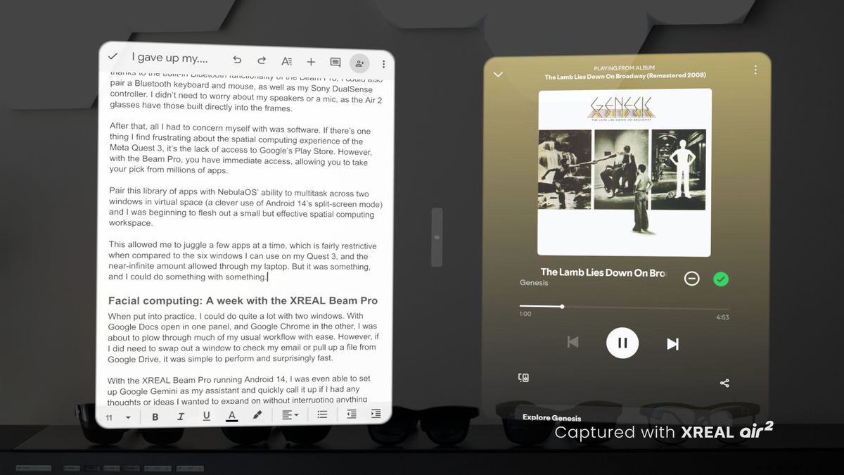 I gave up my laptop for this XREAL spatial computer and smart glasses combo, I felt like I was ...