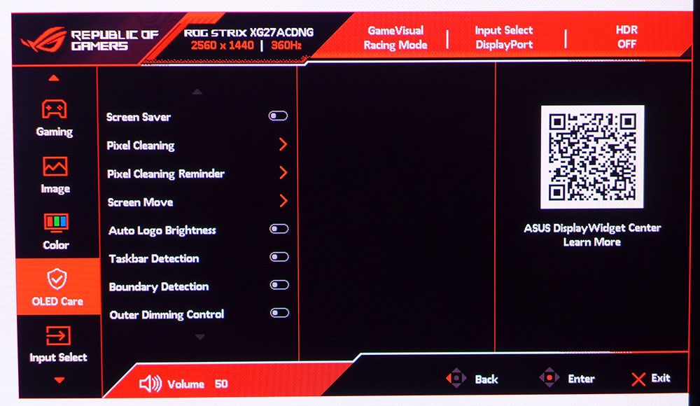 Asus ROG Strix XG27ACDNG 360 Hz OLED gaming monitor review: Lighting ...