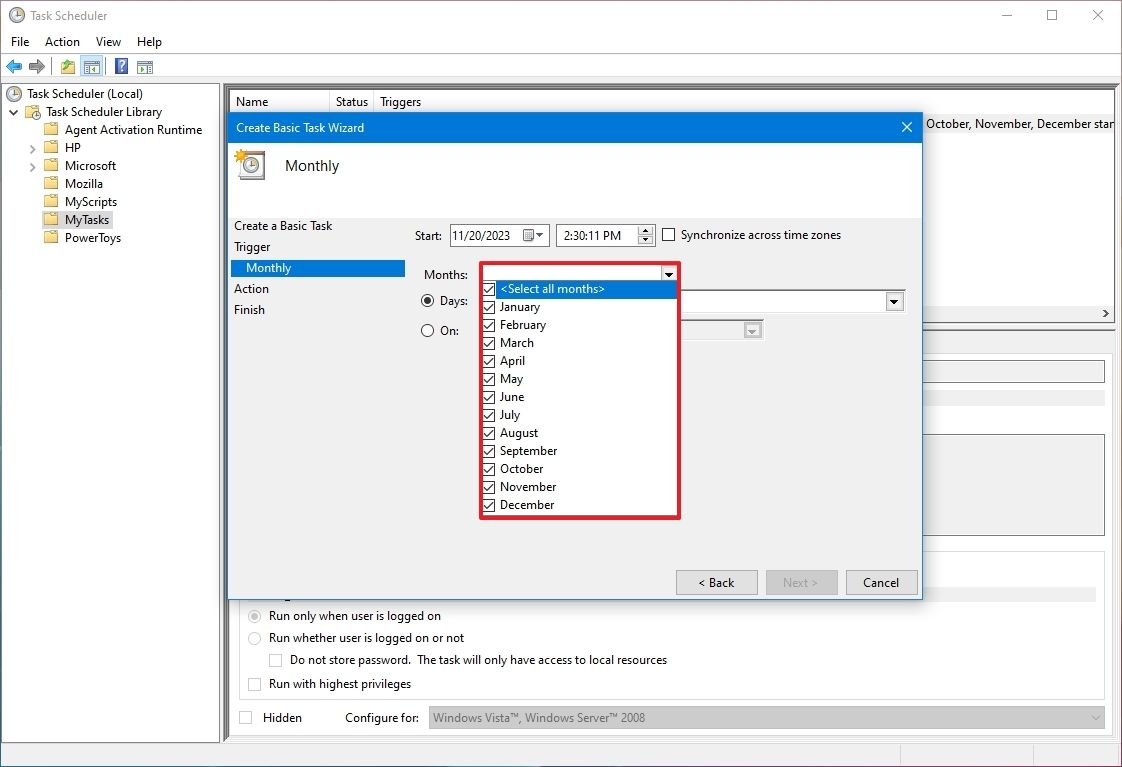 How to create an automated task using Task Scheduler on Windows 10 ...