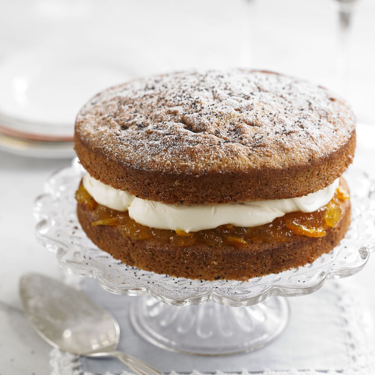 Orange and Poppy Seed Victoria Sponge | Dessert Recipes | Woman & Home