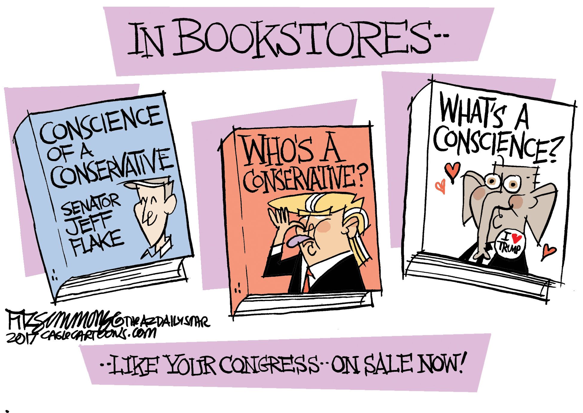 Political cartoon U.S. Jeff Flake book Trump GOP Congress | The Week