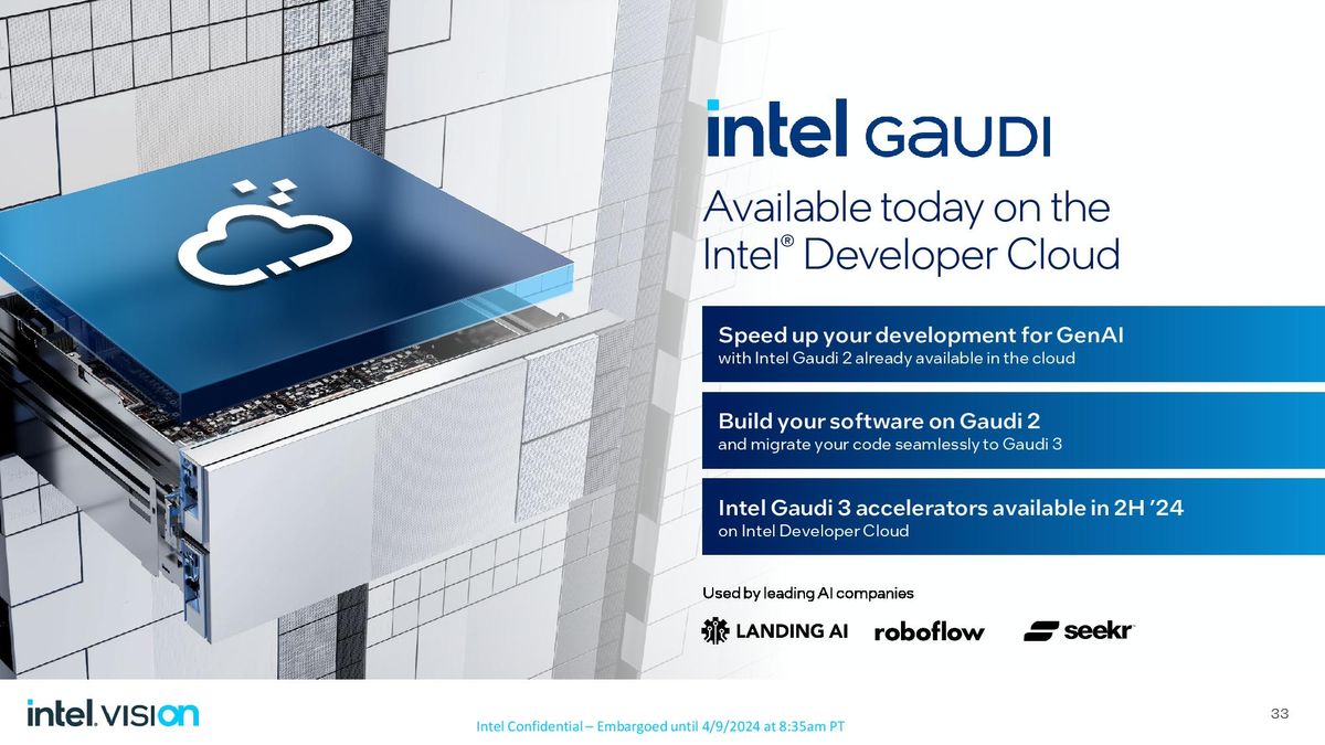 Intel details Gaudi 3 at Vision 2024 — new AI accelerator sampling to ...