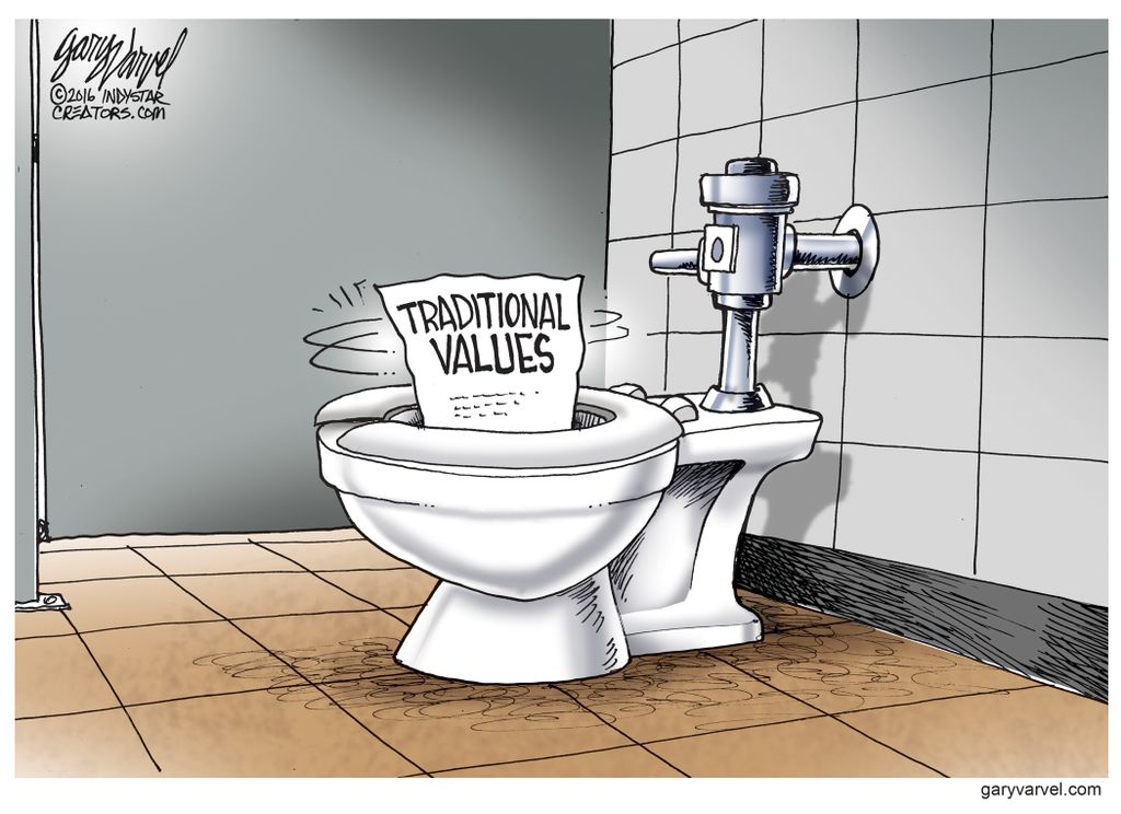 Editorial Cartoon U.S. Traditional Values | The Week