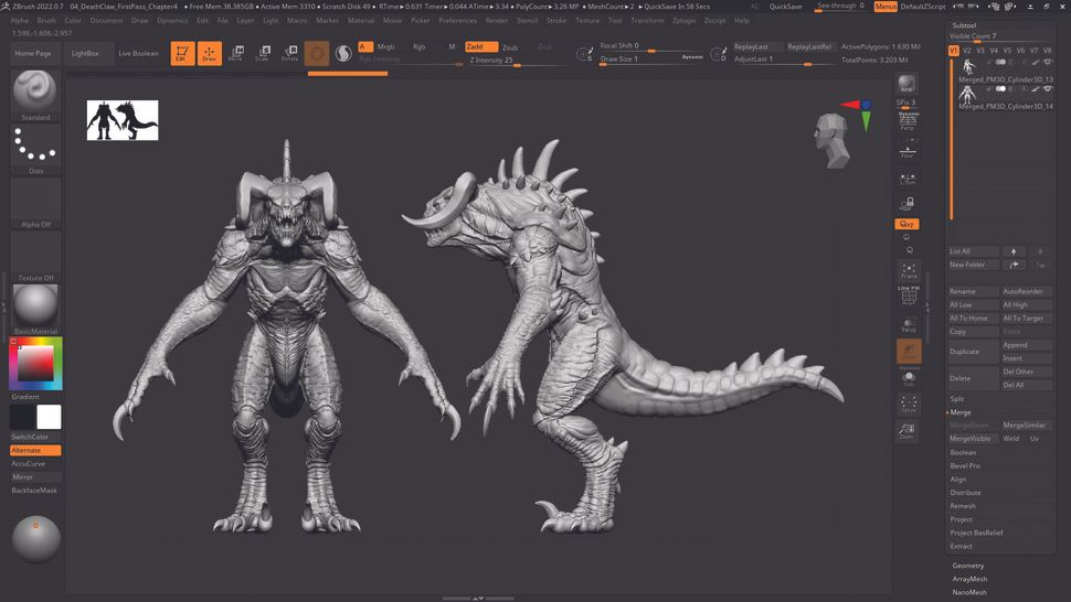 How to model Fallout's ferocious deathclaw in ZBrush | Creative Bloq