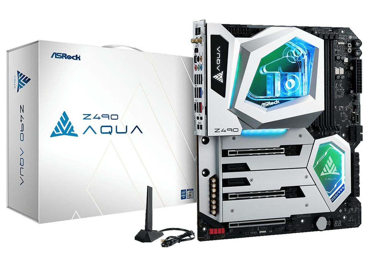 ASRock's $1,100 Z490 Aqua Motherboard Is Water Cooled OLED Luxury | Tom ... ASRock's $1,100 Z490 Aqua Motherboard Is Water Cooled OLED Luxury | Tom ...