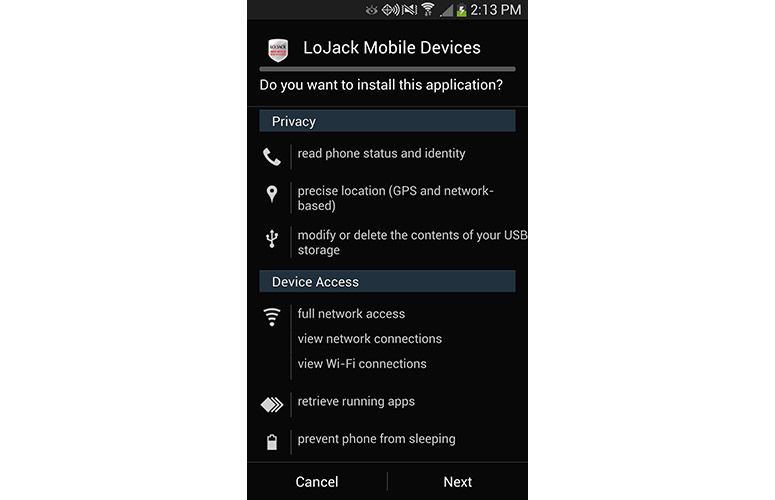LoJack for Mobile Devices Review - Samsung Android App - LAPTOP ...