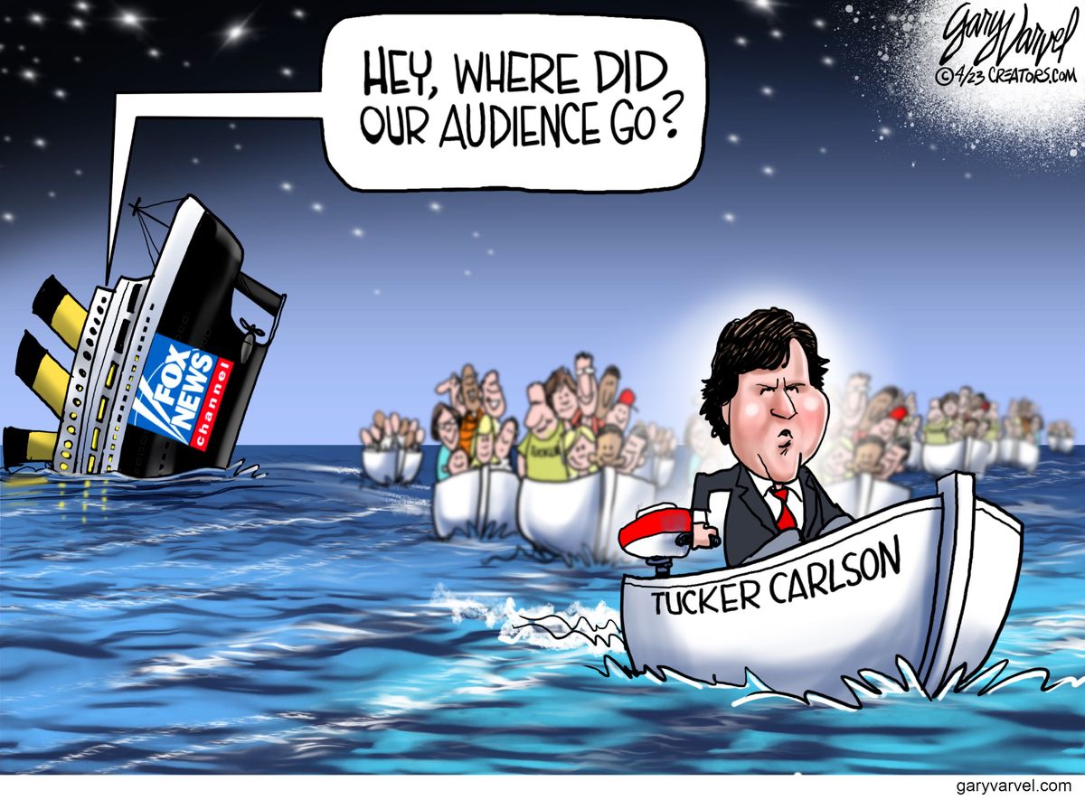 5 savagely funny cartoons about Tucker Carlson's firing | The Week