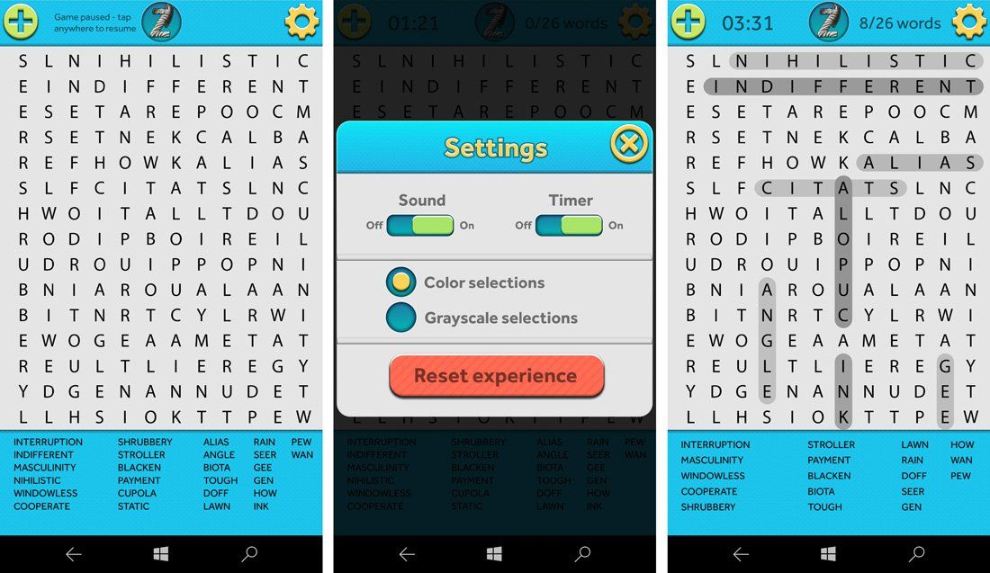Simple Word Search, a fun puzzle game to spend a little down time with ...