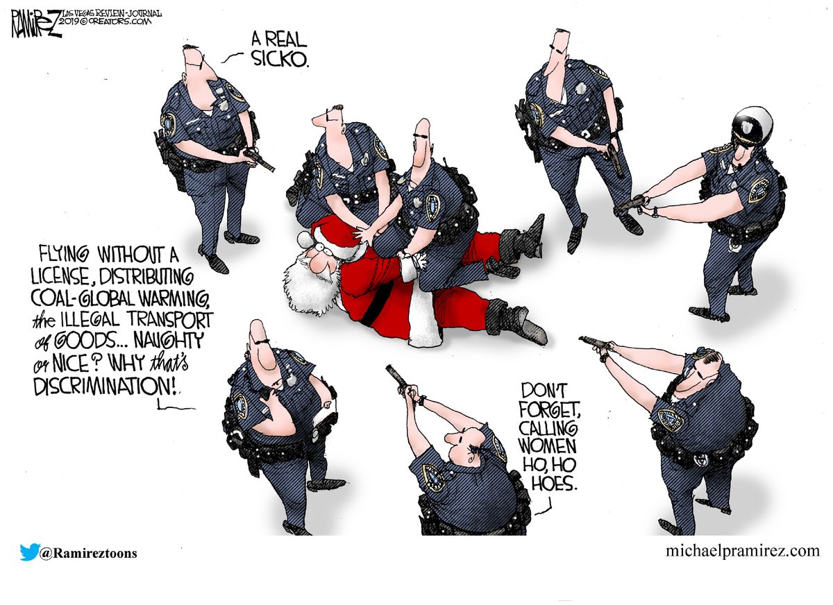 Editorial Cartoon U.S. Santa Arrest Charges | The Week