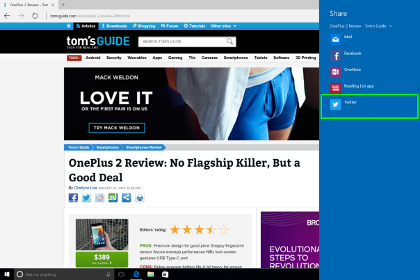 How to Share a Web Page in Edge Browser | Laptop Mag
