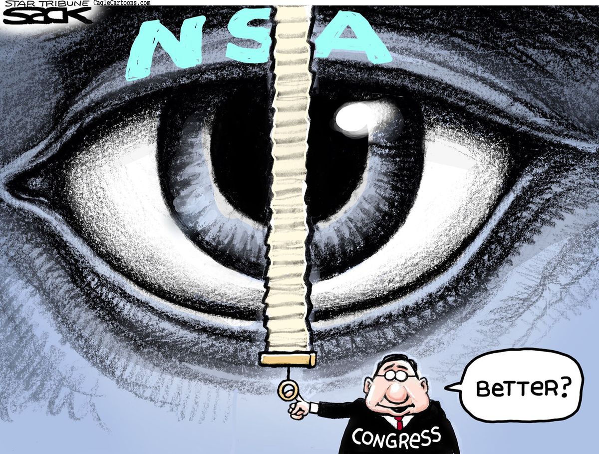 Political cartoon NSA Surveillance | The Week