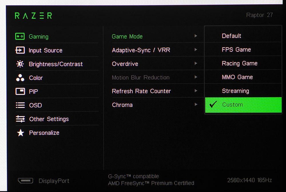 Razer Raptor 27 165 Hz Gaming Monitor Review: Saturated With Quality ...
