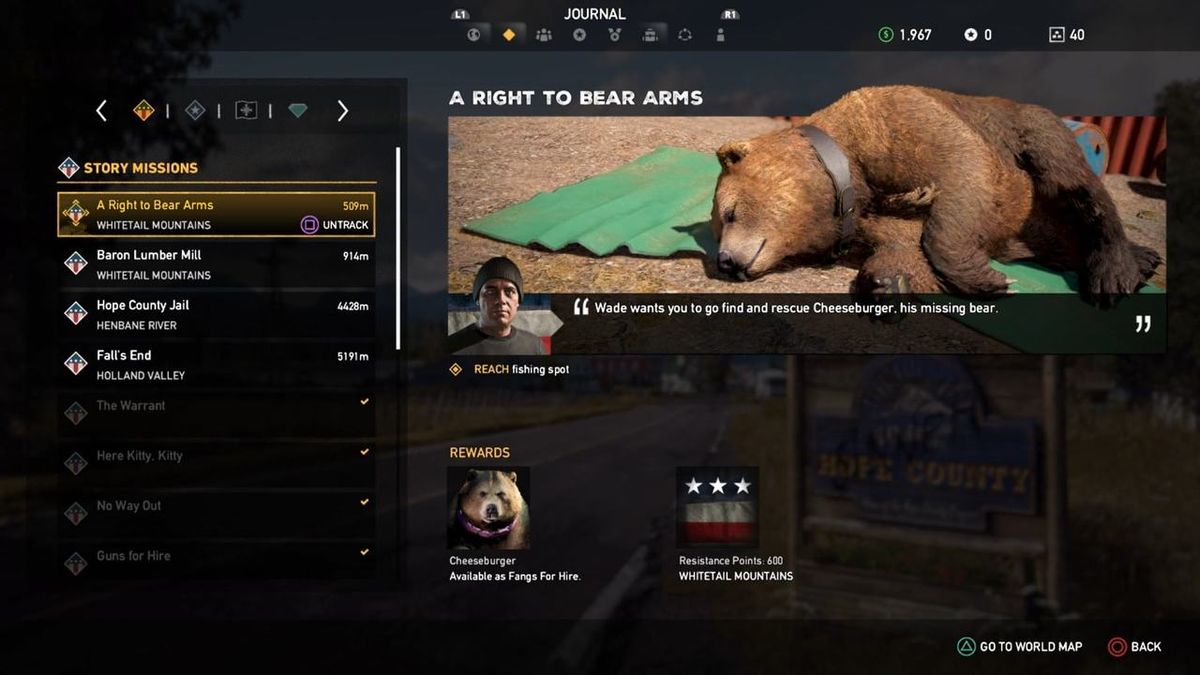 How to get Cheeseburger the bear in Far Cry 5 | GamesRadar+