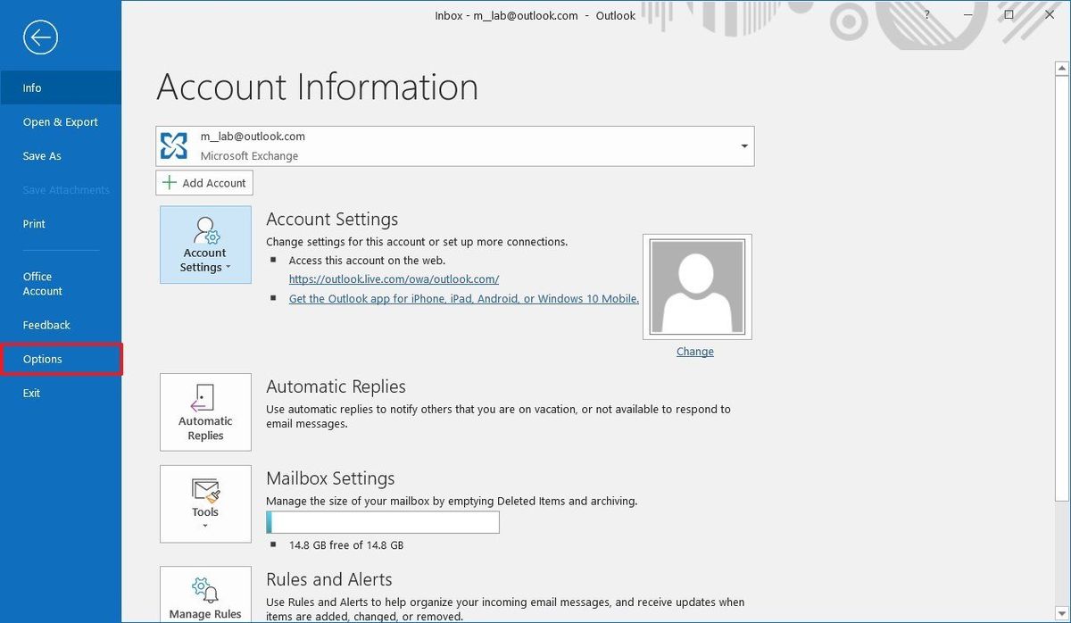 How to set a new default account in Outlook | Windows Central