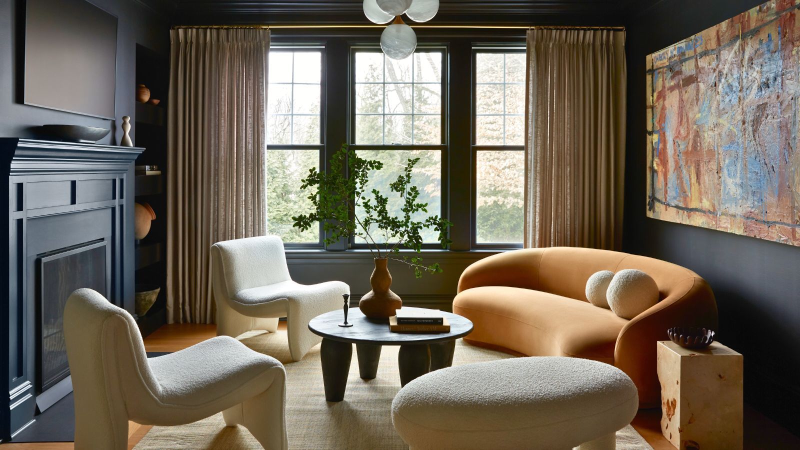 Dark colors never looked so calming in this family home filled with ...