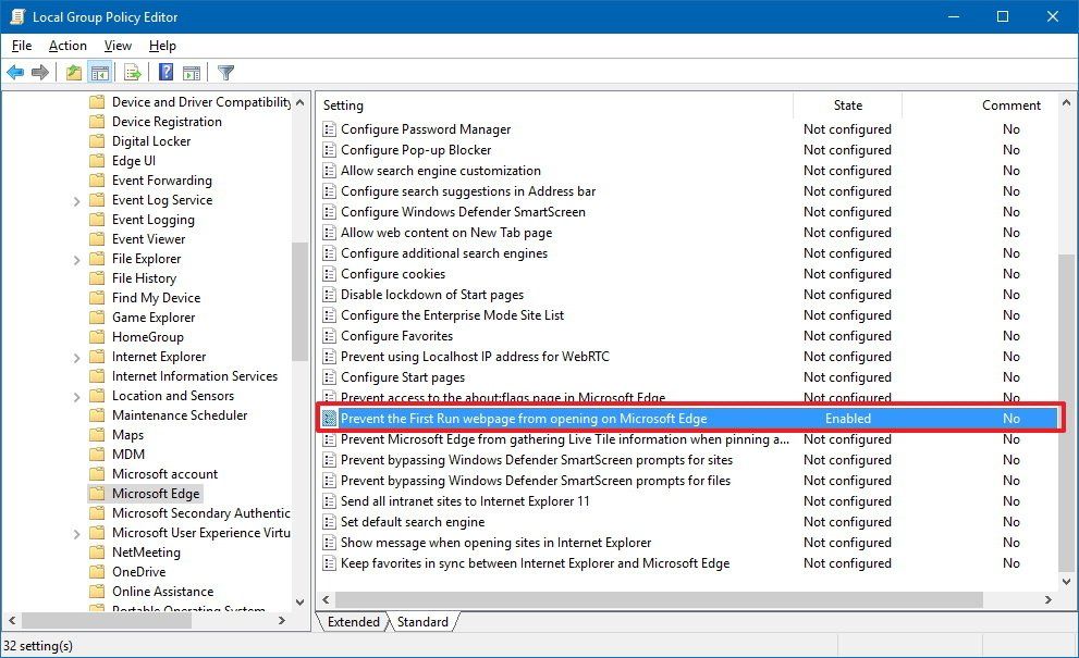 How to disable Microsoft Edge's 'First Run' welcome page in Windows 10 ...