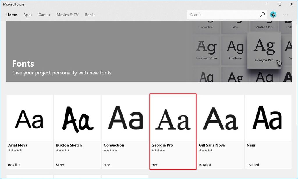 How to manage Fonts settings on the Windows 10 April 2018 Update ...