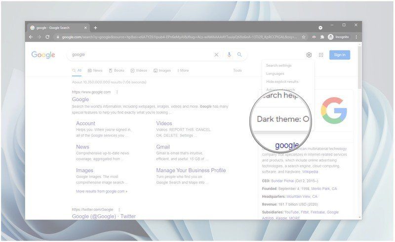 How to enable dark mode in Google Search for desktop | Android Central