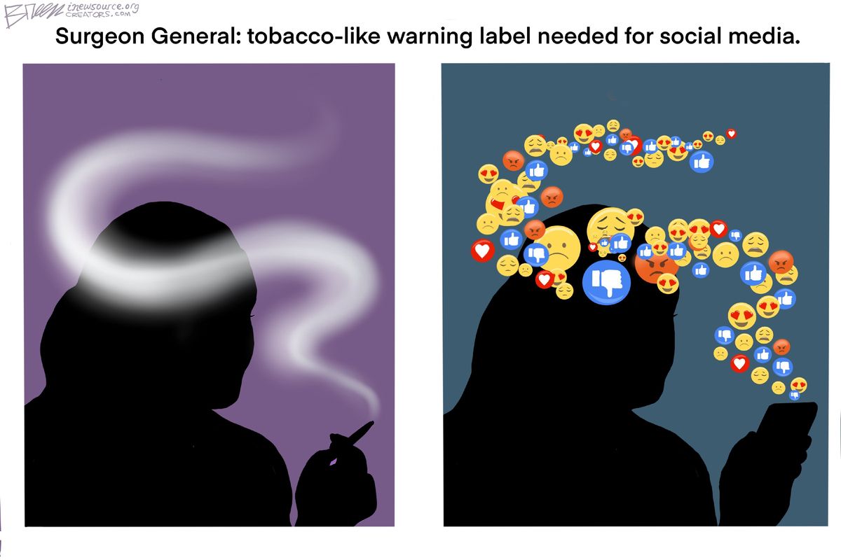 5 scathing cartoons on social media health warnings | The Week