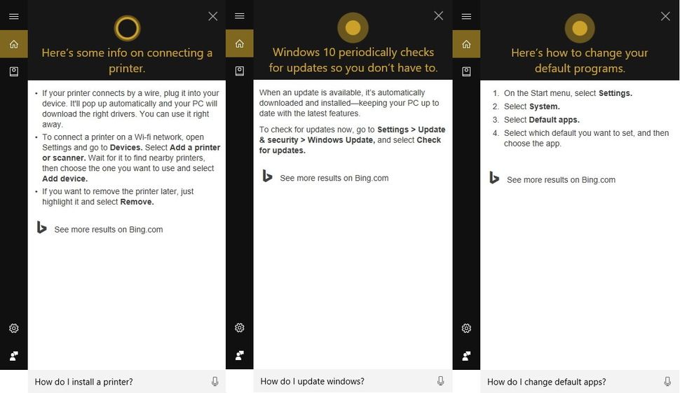 Comprehensive list of Cortana voice commands on Windows 10 | Windows ...