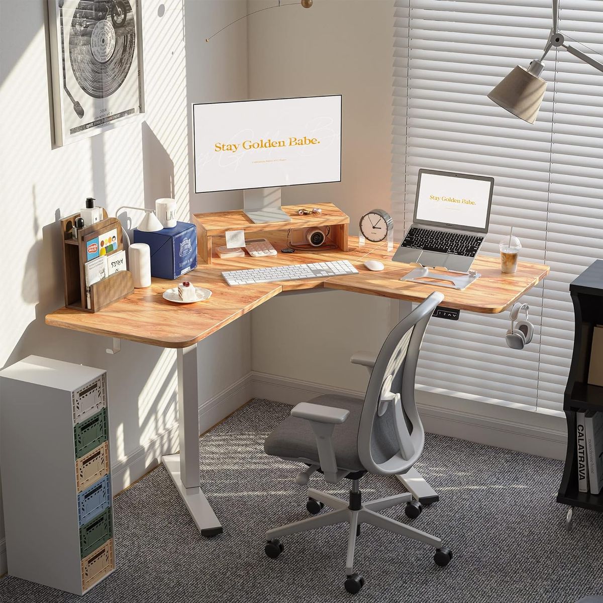 This Fezibo L shaped Standing Desk Deal Is A W For Black Friday TechRadar