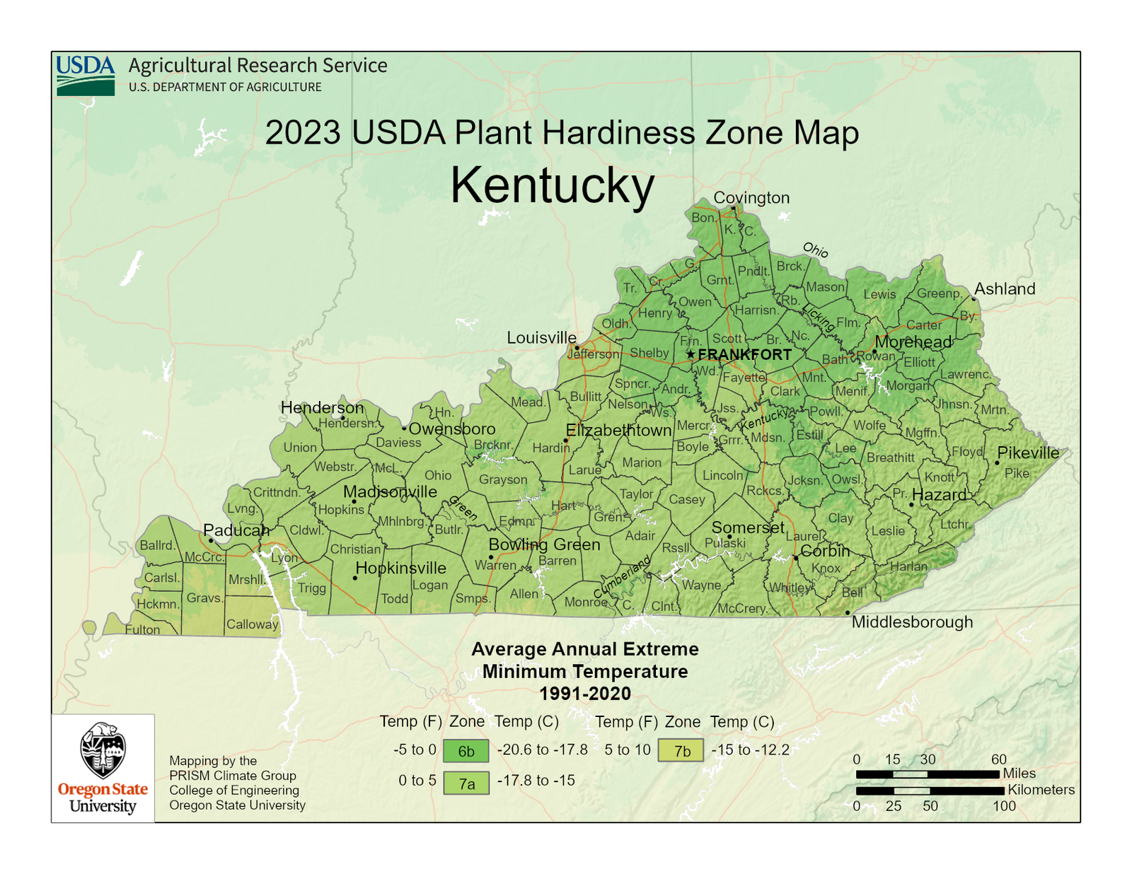 Map Of Zones For Plants & Trees In Kentucky | Gardening Know How