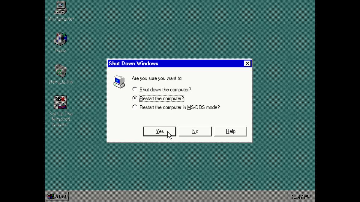 The shift key trick to quickly restart Windows 95 wasn't a placebo, it ...