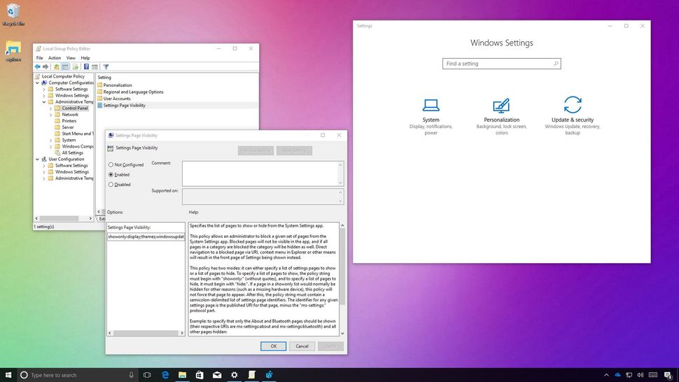 How to hide Settings pages in the Windows 10 Creators Update | Windows ...