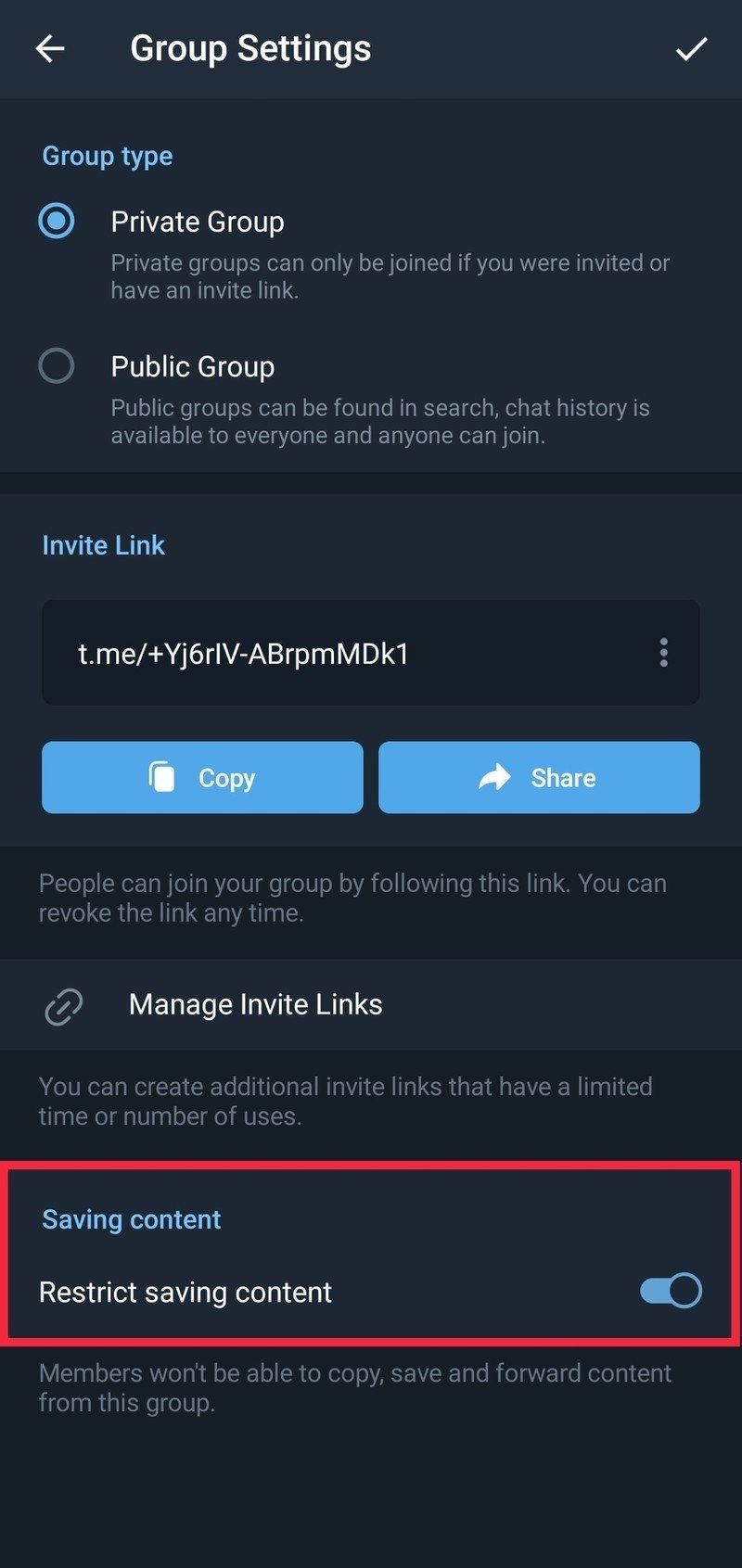 How to restrict Telegram contacts from saving or forwarding messages ...