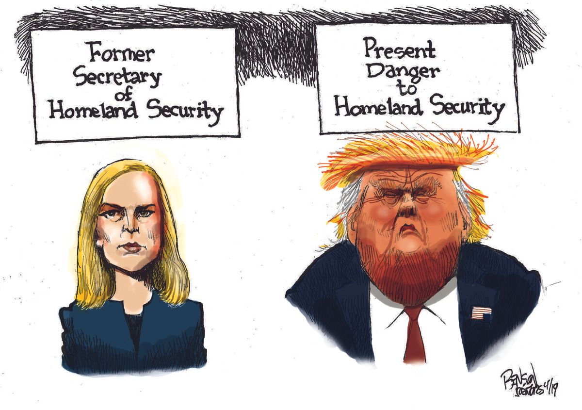Political Cartoon U.S. Secretary of Homeland Security Kirstjen Nielsen ...