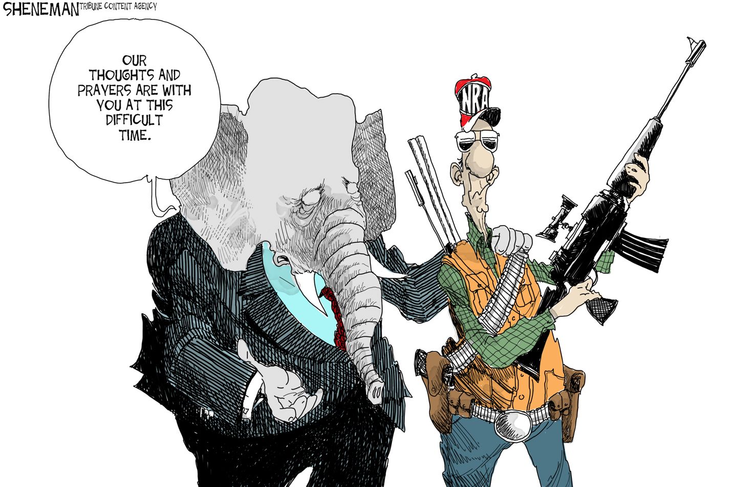 Political cartoon U.S. GOP NRA Guns | The Week