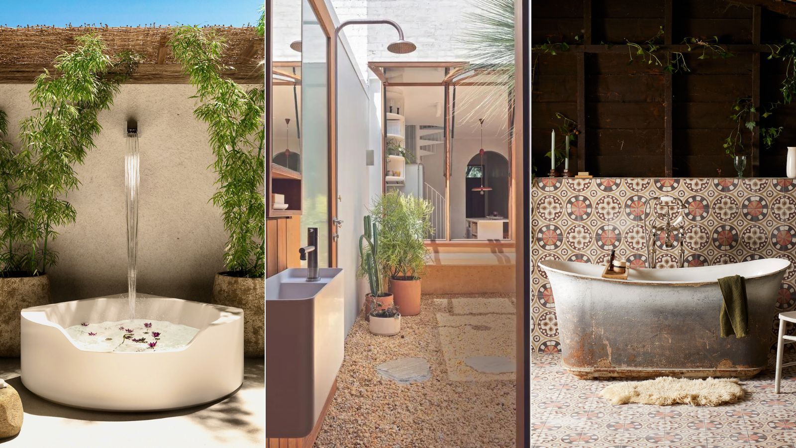 13 outdoor bathroom ideas for a stylish, tranquil space