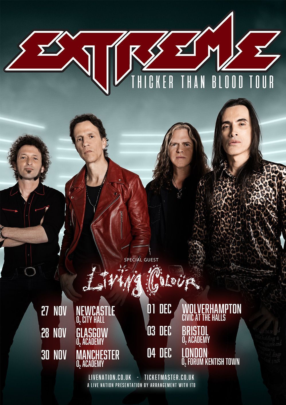 Extreme announce first UK tour in six years, with Living Colour in ...