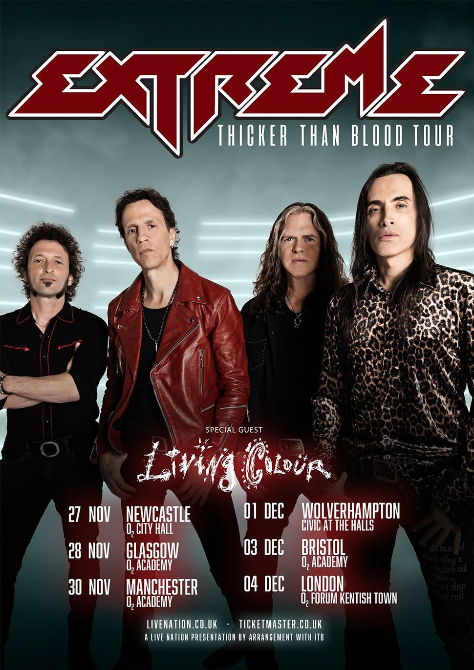 Extreme announce first UK tour in six years, with Living Colour in ...