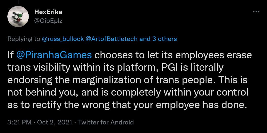 Mechwarrior Online studio reverses decision to rename 'trans rights ...