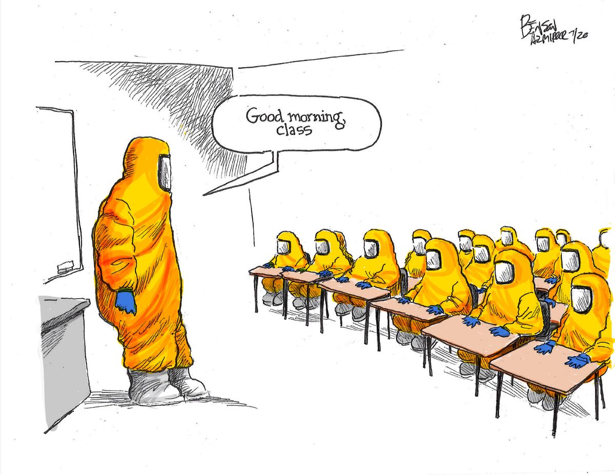 Editorial Cartoon U.S. coronavirus school reopenings | The Week