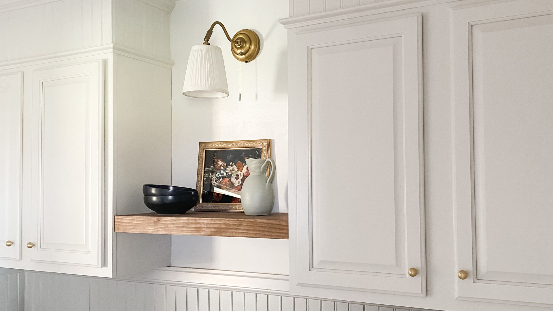 Before and after: faux upper cabinets create lofty laundry room space ...
