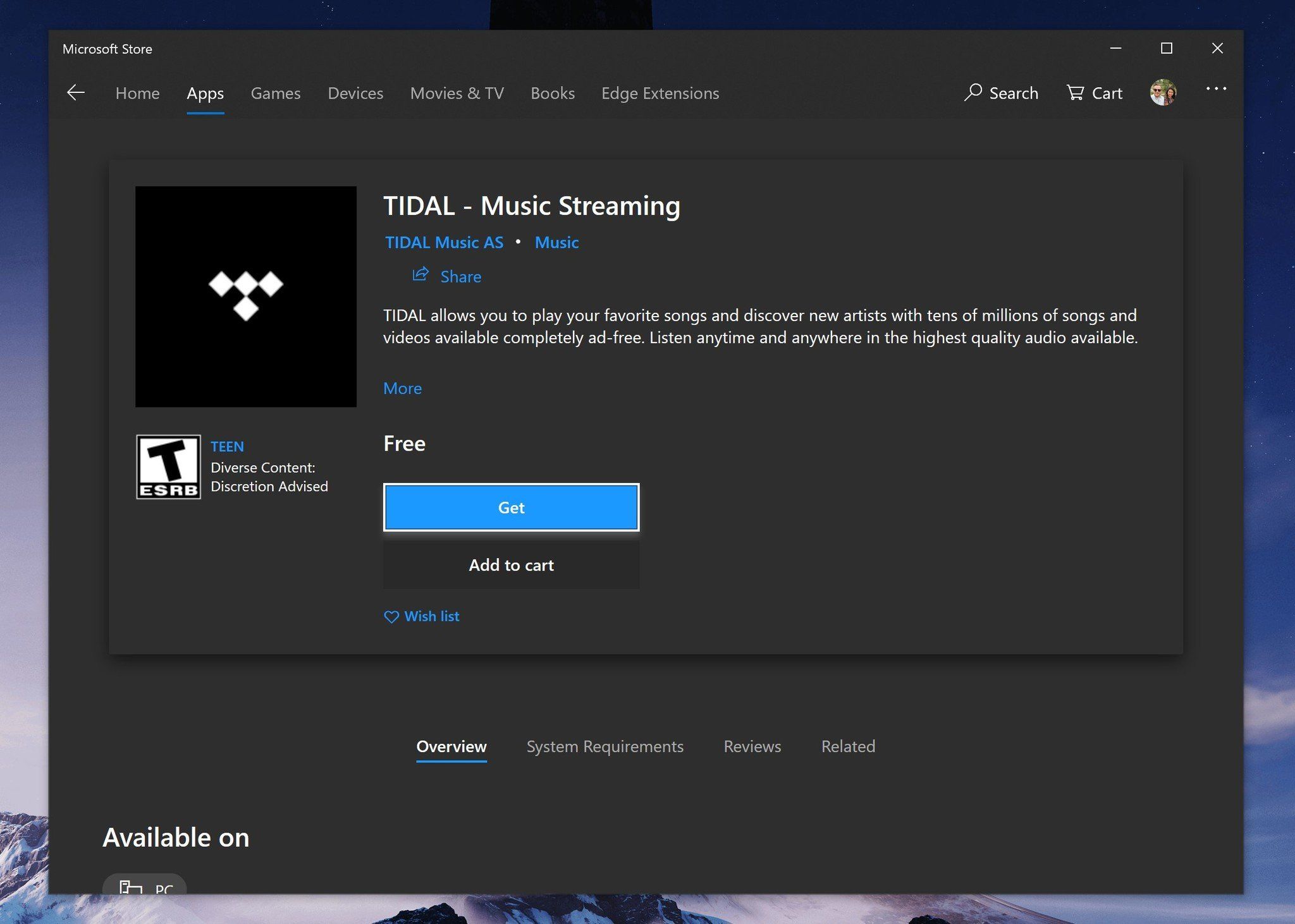 Tidal brings its desktop music streaming app to the Microsoft Store ...