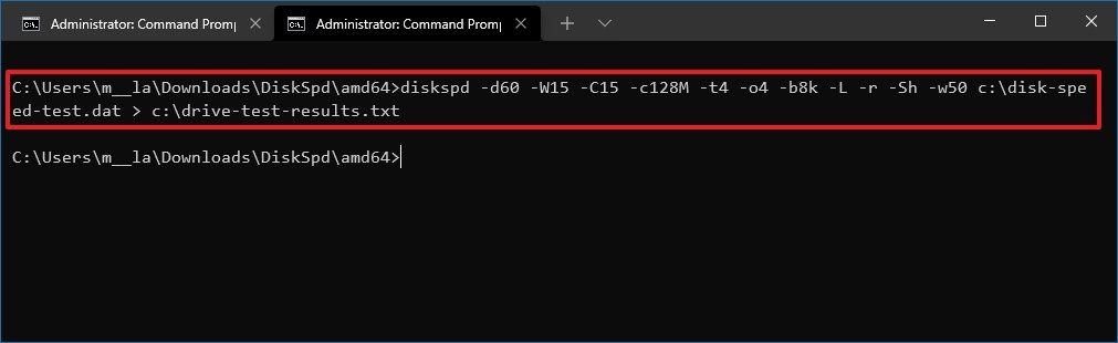 How to test hard drive performance with DiskSpd on Windows 10 | Windows ...