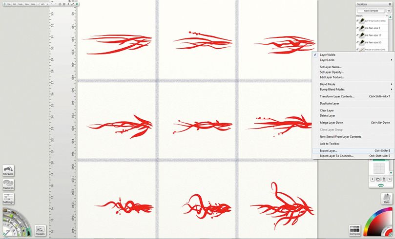 Create a custom sticker brush in Artrage | Creative Bloq