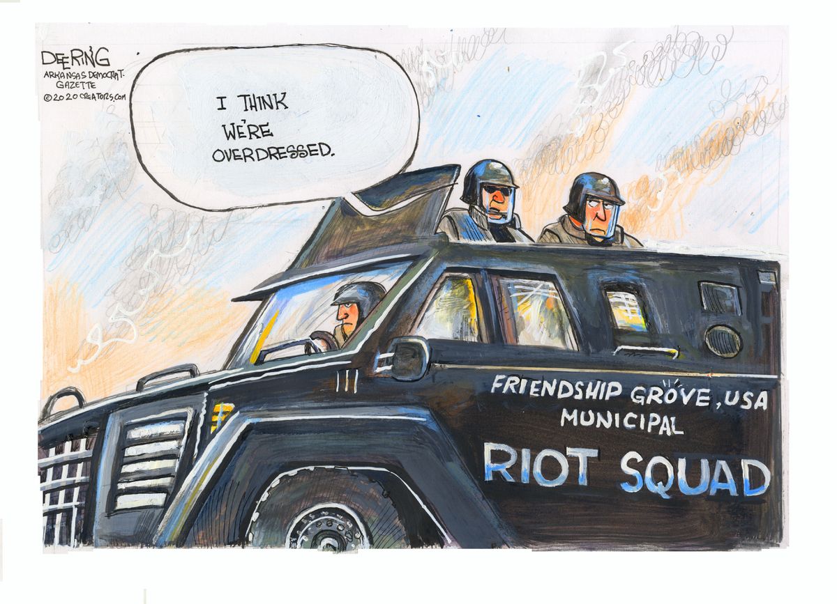 Editorial Cartoon U.S. riot police George Floyd protests | The Week