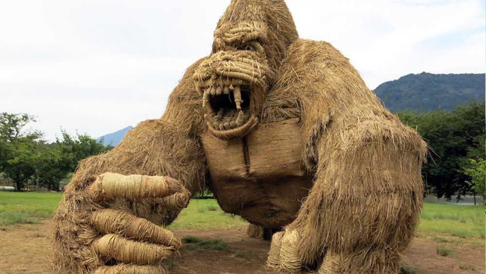 Incredible straw creatures invade Japanese city | Creative Bloq