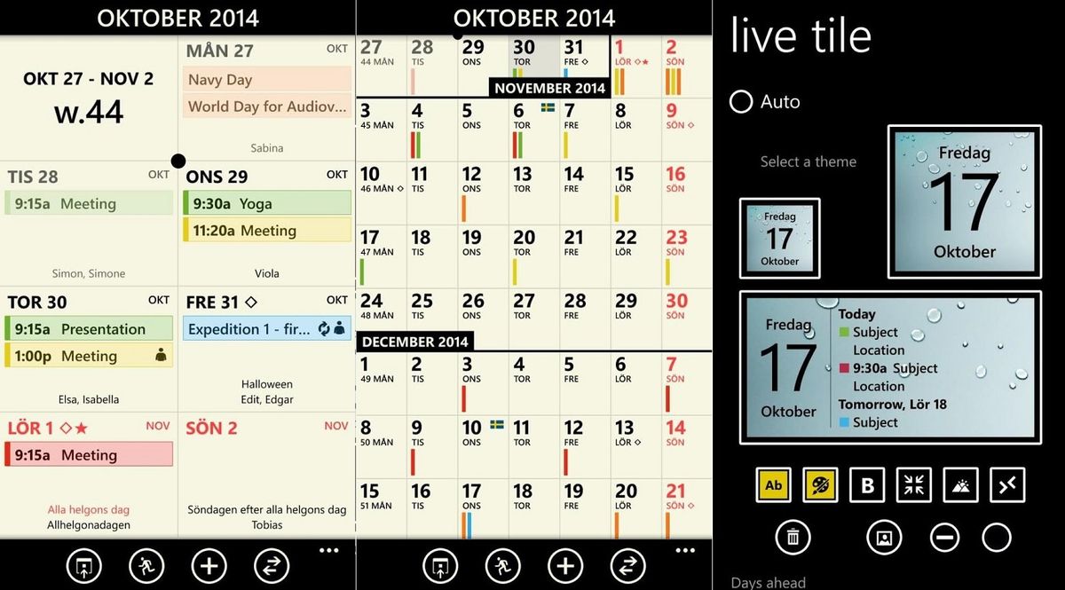 The gorgeous Chronos Calendar + arrives for Windows Phone 8.1 | Windows ...